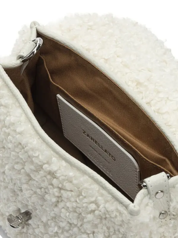 ZANELLATO Postina Dolly Faux Fur Handbag - White