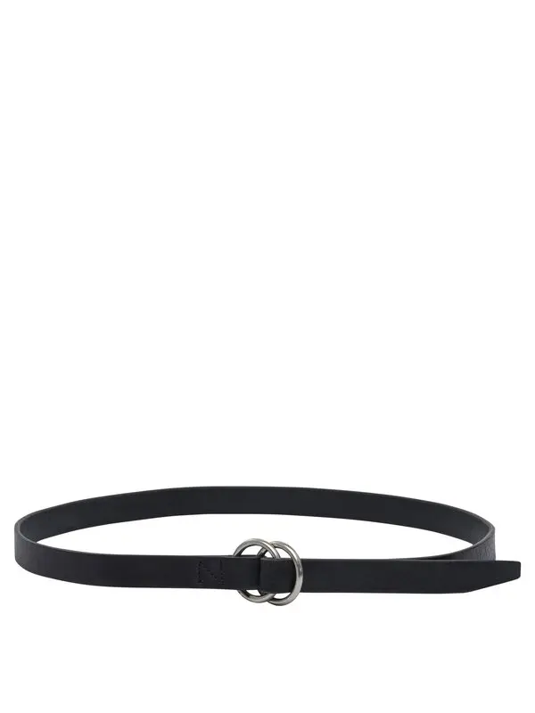 NONNATIVE Double-ring Leather Belt - Black