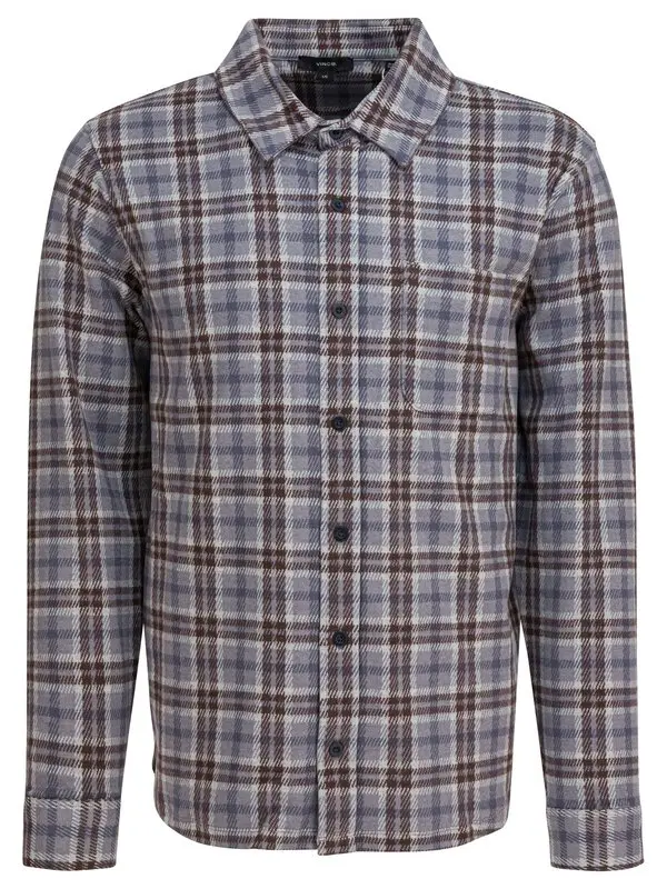 Vince Plaid Overshirt Jacket