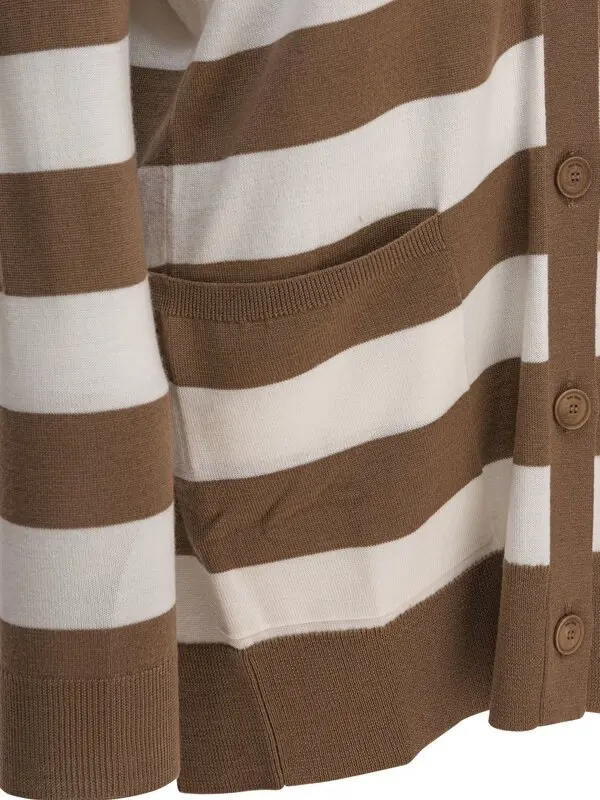 Max Mara Cardigan With '1951' Lettering - Brown