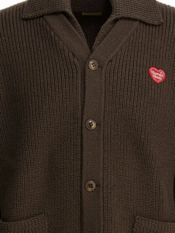 HUMAN MADE Wool Cardigan - Brown