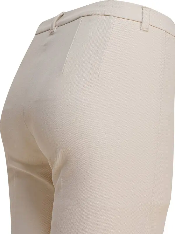 Max Mara Stretch Cotton-blend Trousers - White