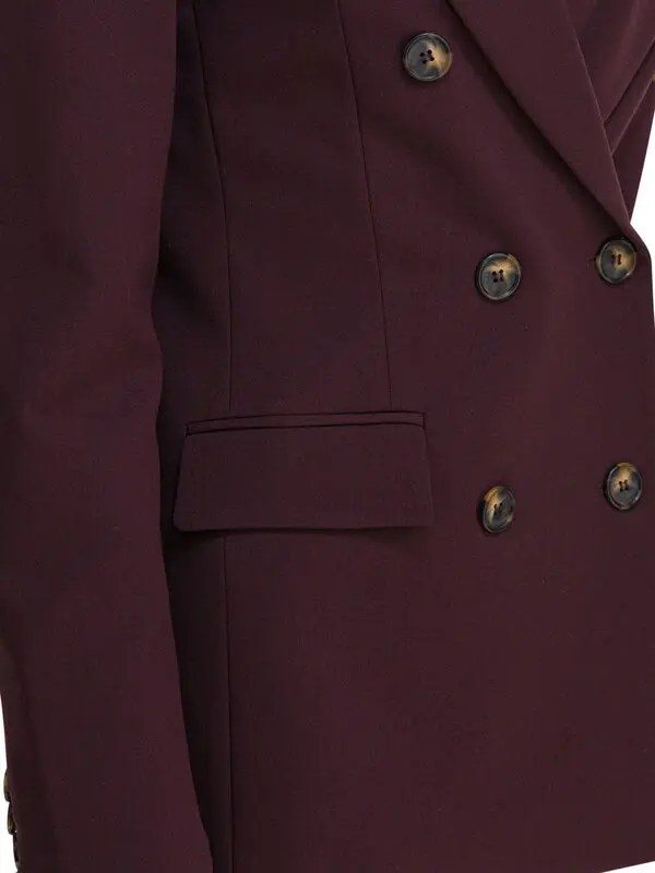 SEMPER Double-breasted Blazer - Bordeaux