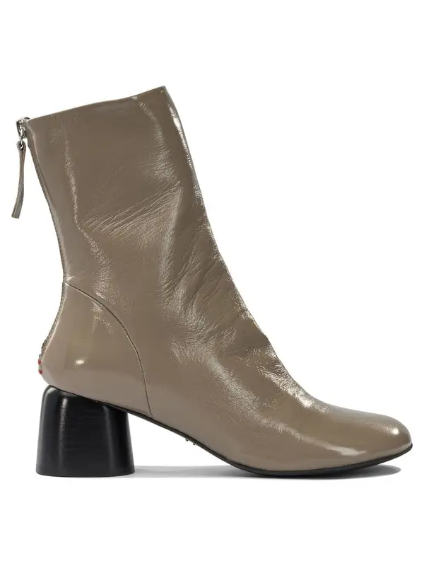 HALMANERA Leather Zippered Ankle Boots
