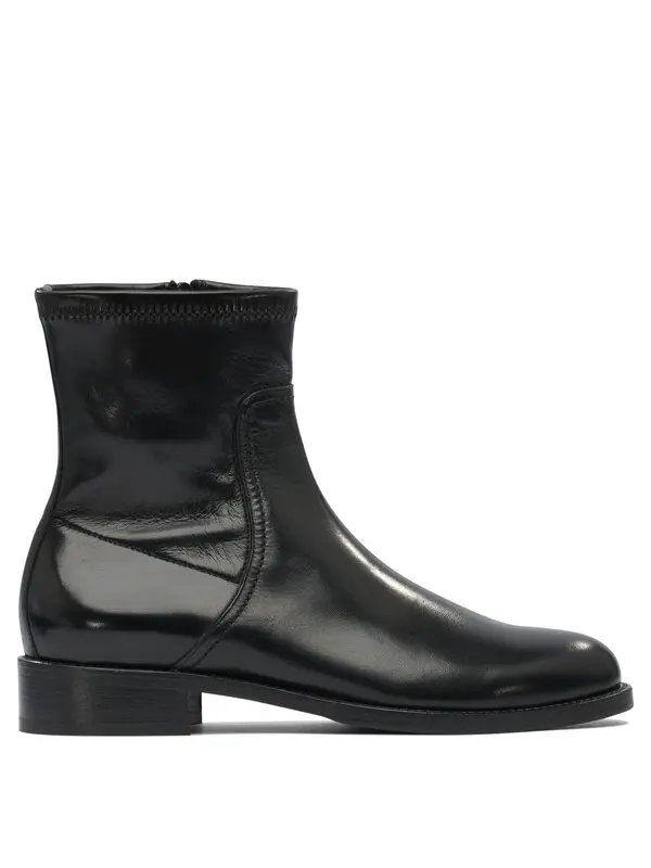 MARETTO Leather Ankle Boots - Black