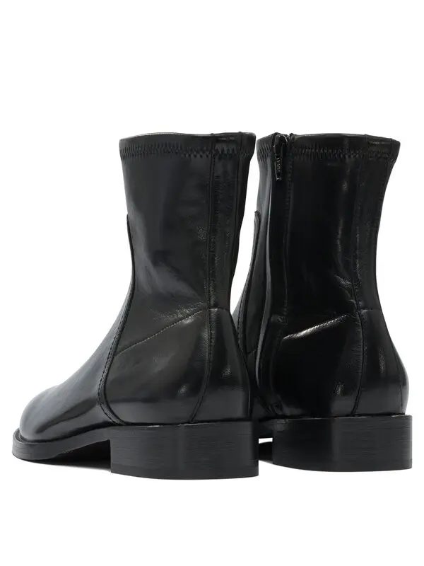 MARETTO Leather Ankle Boots - Black