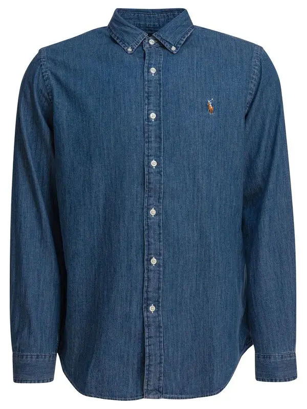Ralph Lauren Custom Fit Denim Shirt - Light Blue