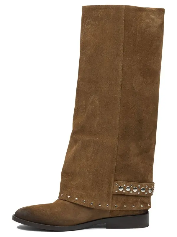 STRATEGIA Leather Boots - Brown