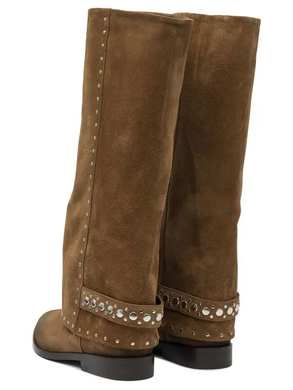 STRATEGIA Leather Boots - Brown