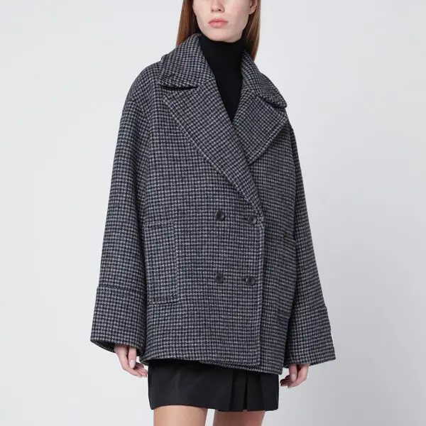 Calvin Klein Double-breasted Houndstooth Coat