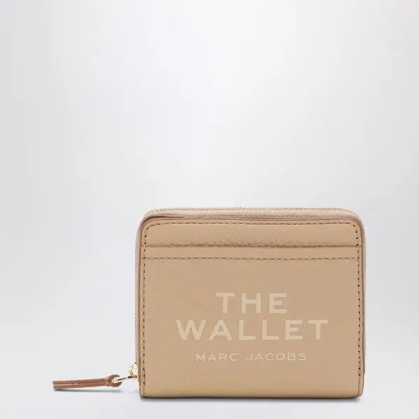 Marc Jacobs Mini Beige Full Grain Leather Wallet - Brown