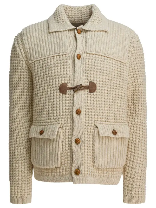RAKKI Wool 'ordinary Man' Cardigan - Beige