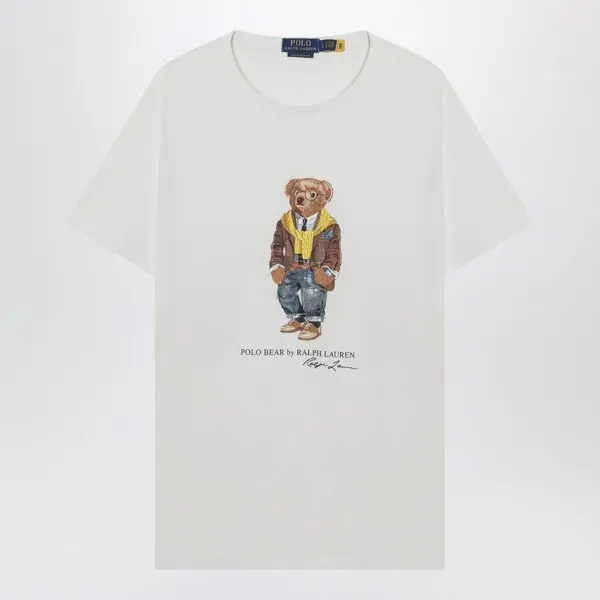 Polo Ralph Lauren Polo Bear T Shirt Custom Slim Fit - White