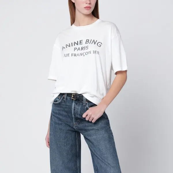 ANINE BING Relaxed Fit Logo T-shirt