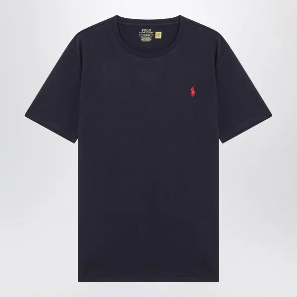Ralph Lauren T Shirt In Cotton Custom Slim Fit - Blue