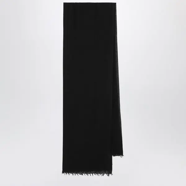 Destin Silk And Cashmere Blend Scarf - Black