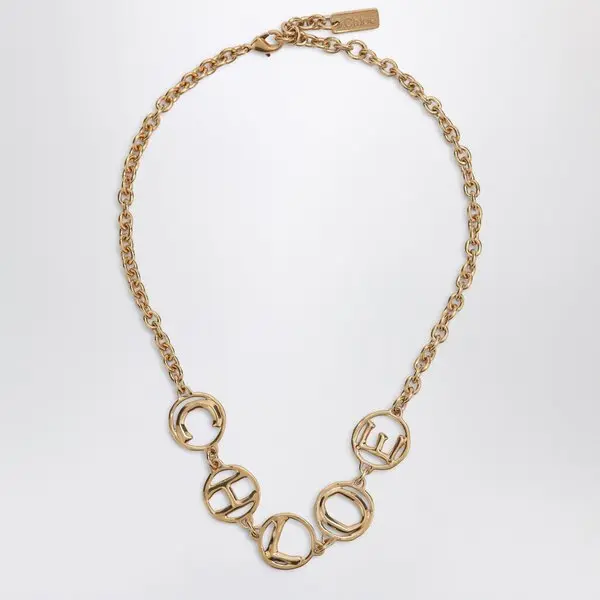 Chloé Vintage Script Gold Choker - Metal