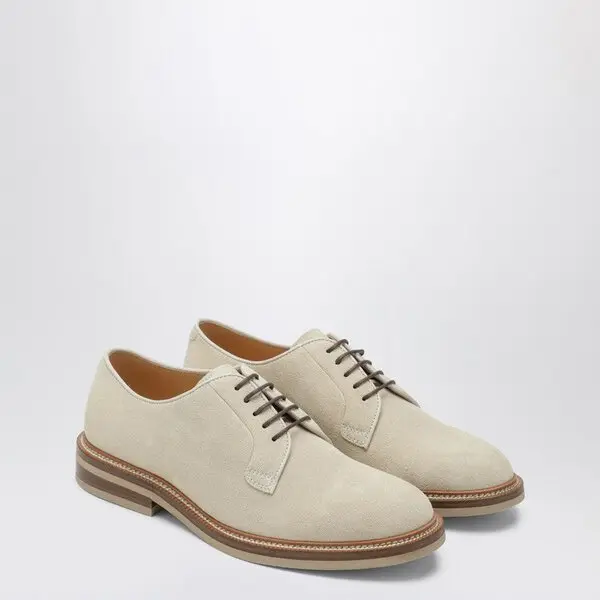 Brunello Cucinelli Panama Suede Derby Shoes