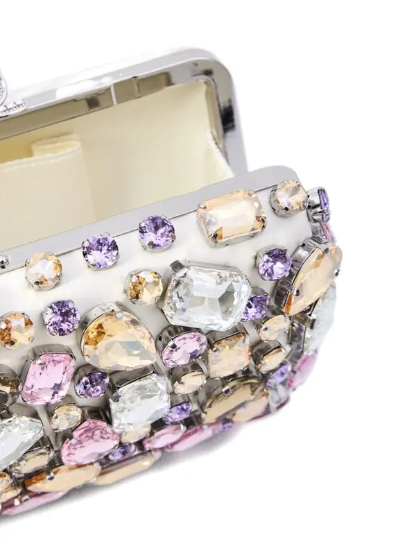 SELF-PORTRAIT Crystal-embellished Clutch - Multicolour