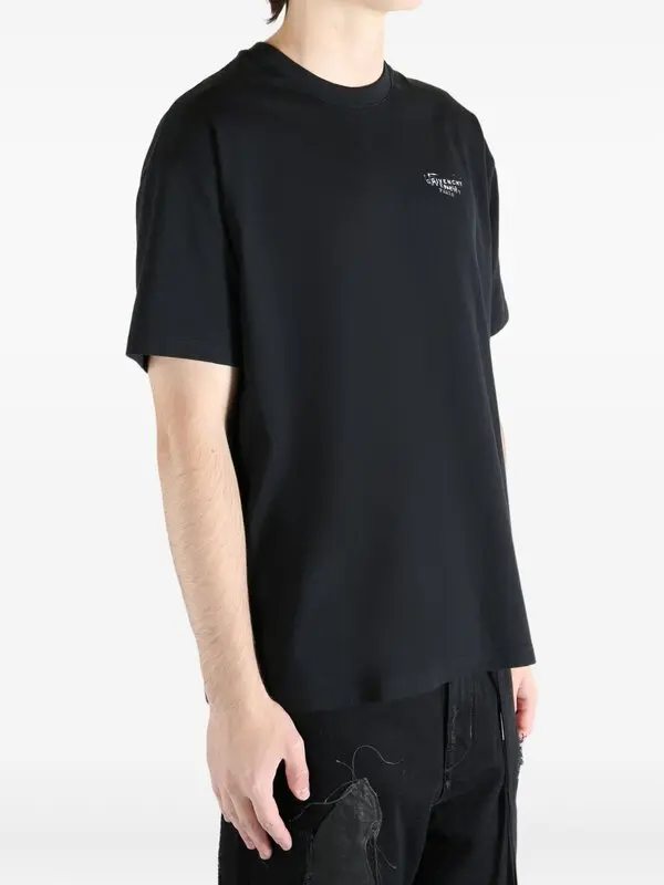 Givenchy Logo Cotton T Shirt - Black