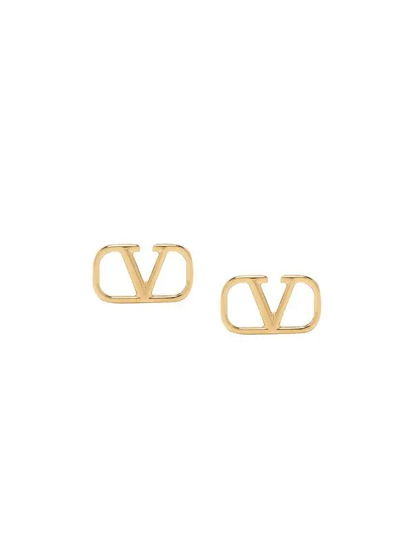 Valentino Garavani Vlogo Signature Stud Earrings - Golden