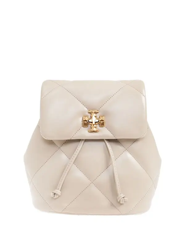 Tory Burch Kira Diamond Small Leather Backpack - White