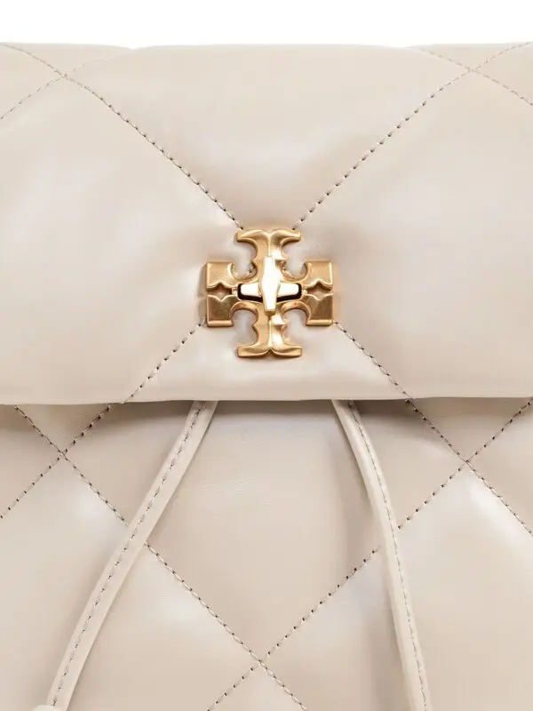 Tory Burch Kira Diamond Small Leather Backpack - White