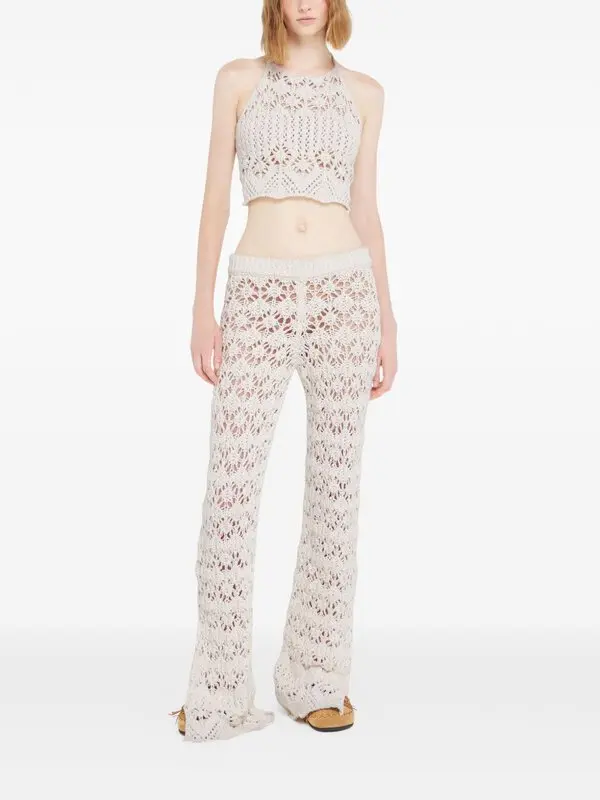 Alanui Lagoon Romance Cotton Pant - Cream