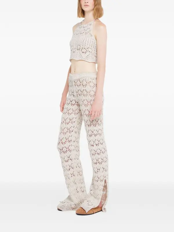 Alanui Lagoon Romance Cotton Pant - Cream