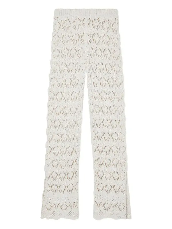 Alanui Lagoon Romance Cotton Pant - Cream