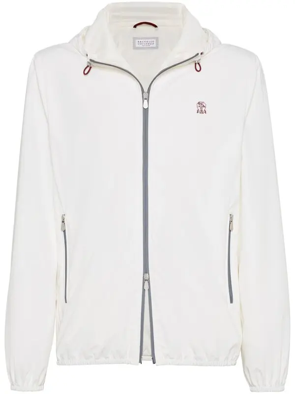 Brunello Cucinelli Water-resistant Blouson Jacket - White