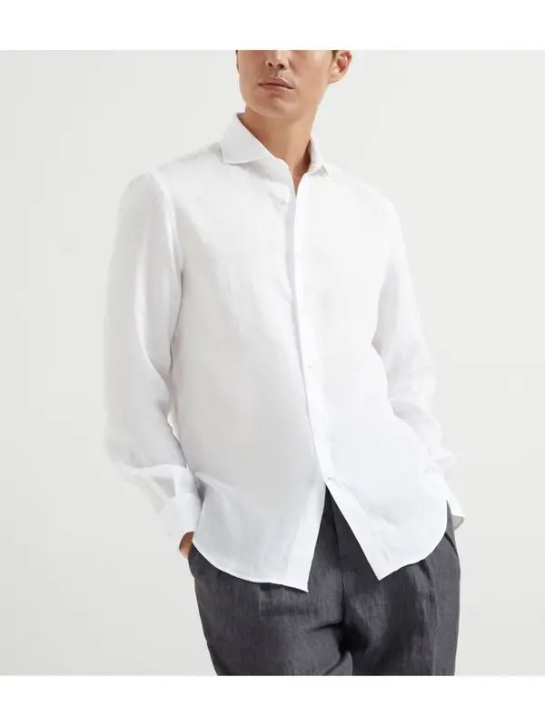 Brunello Cucinelli Linen Shirt - White