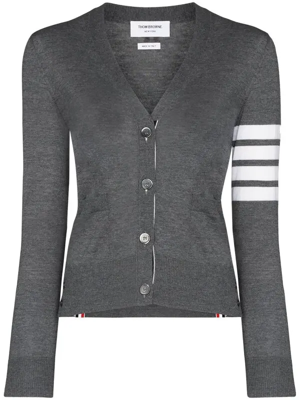Thom Browne Wool Cardigan - Grey