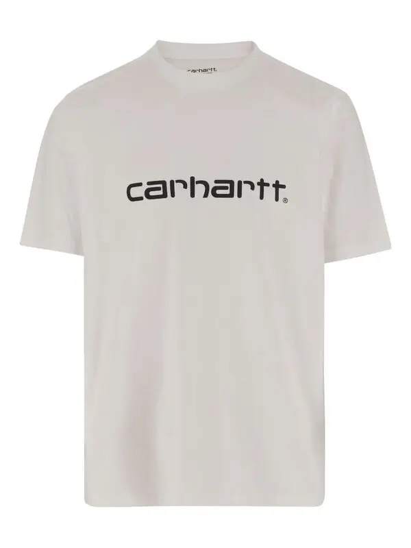 Carhartt Work In Progress Logo Cotton T Shirt - White