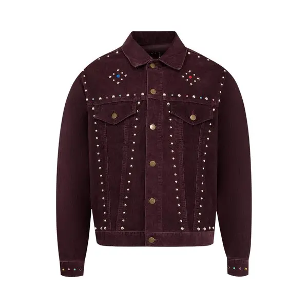 Needles Studded Jean Jacket - Red
