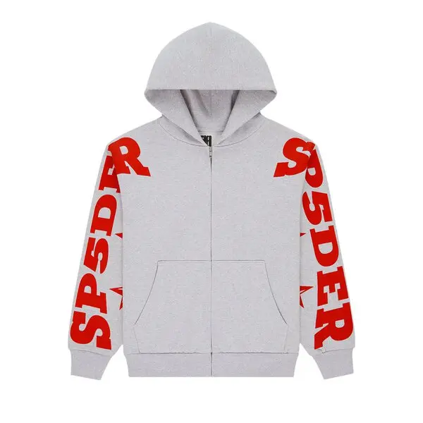 SP5DER Mx555 Zip Hoodie - Grey