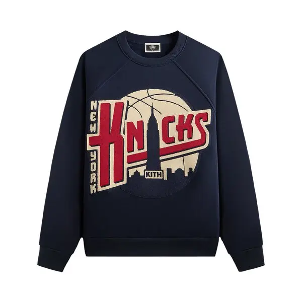 Kith For The New York Knicks Vintage Nelson Raglan Crewneck - Black