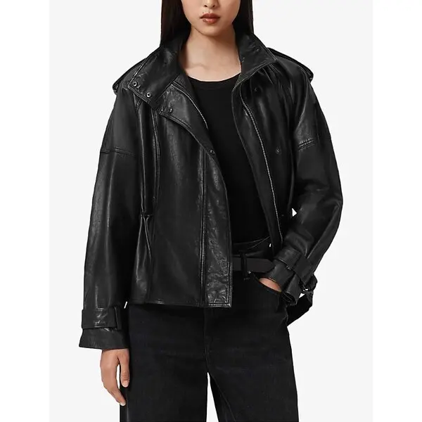 ALLSAINTS Serne Relaxed-fit Leather Jacket