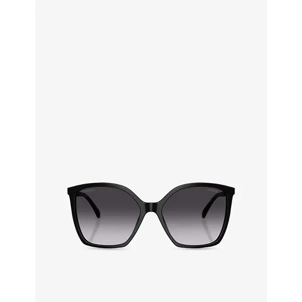 Chanel Ch5546q Square-frame Sunglasses - Black