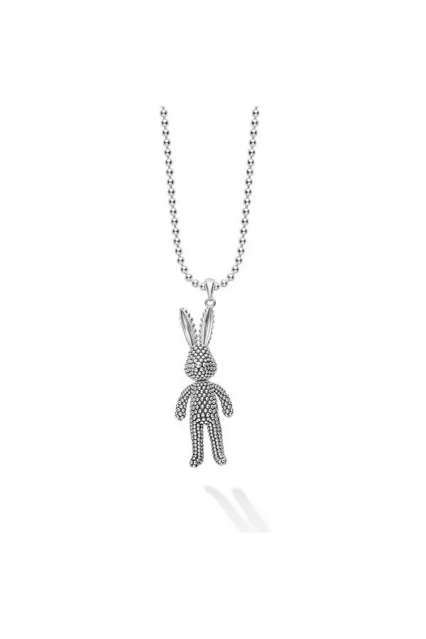 Lagos Sterling Rabbit Pendant Necklace - Silver