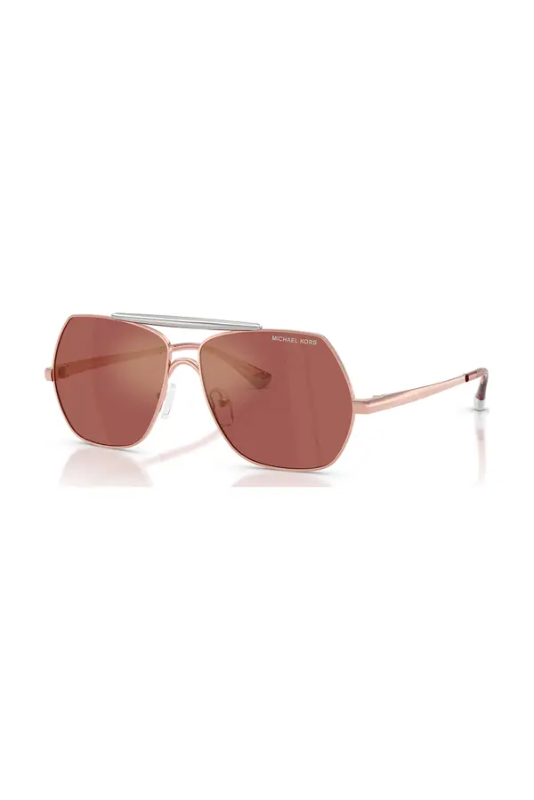 Michael Kors Pilot Sunglasses With Mirrored Lenses - Violet