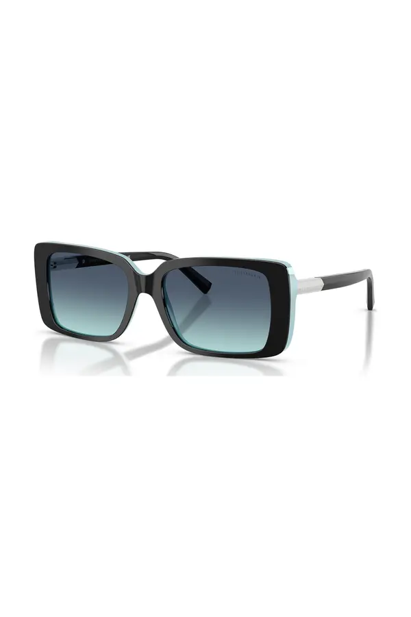 TIFFANY SUNGLASS HUT Tiffany & Co. Rectangle Full Rim Sunglasses - Black