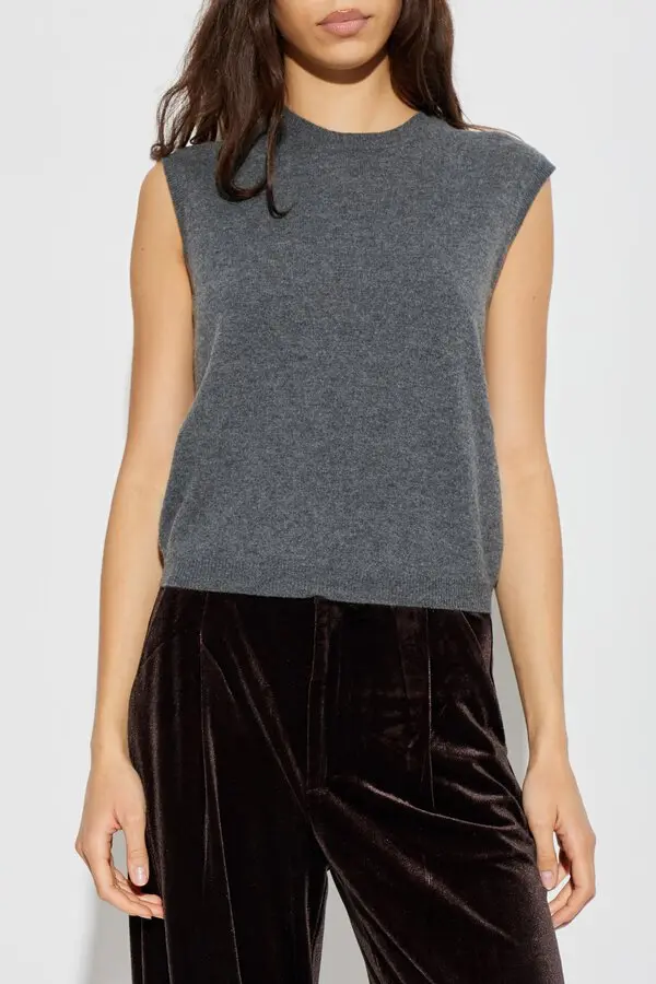 FERRAGAMO Cashmere Vest - Grey