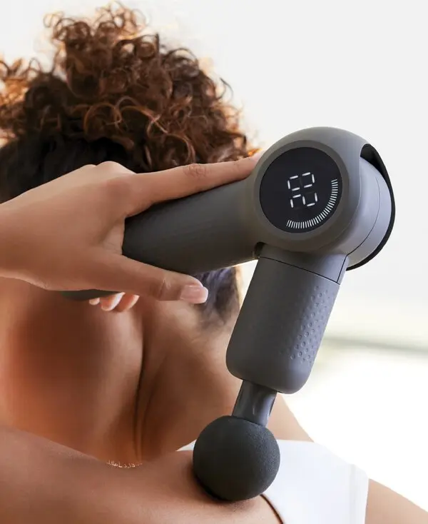 SHARPER IMAGE Powerboost Flex Pivot Percussion Massager - Gray