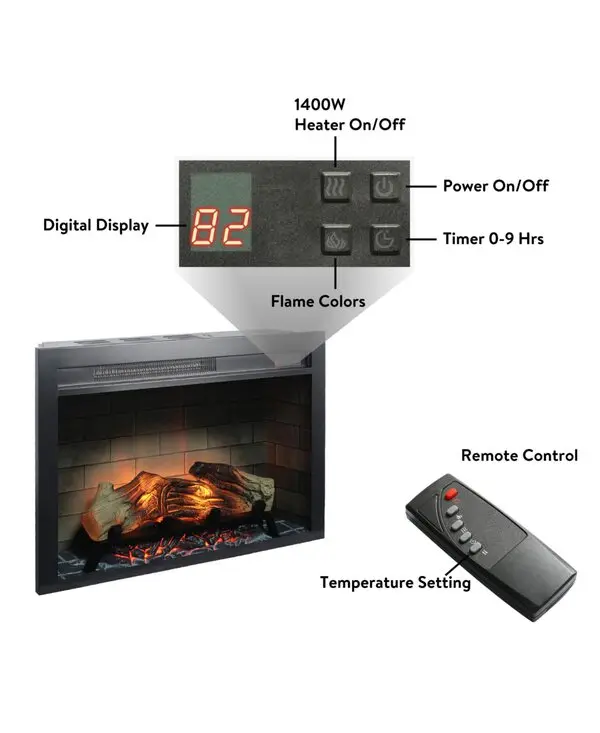 FLYNAMA 28 Inch Electric Fireplace Insert