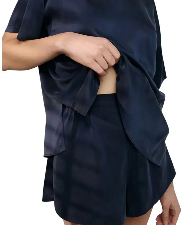 Lunya Silk Tee Short Set - Deep Blue