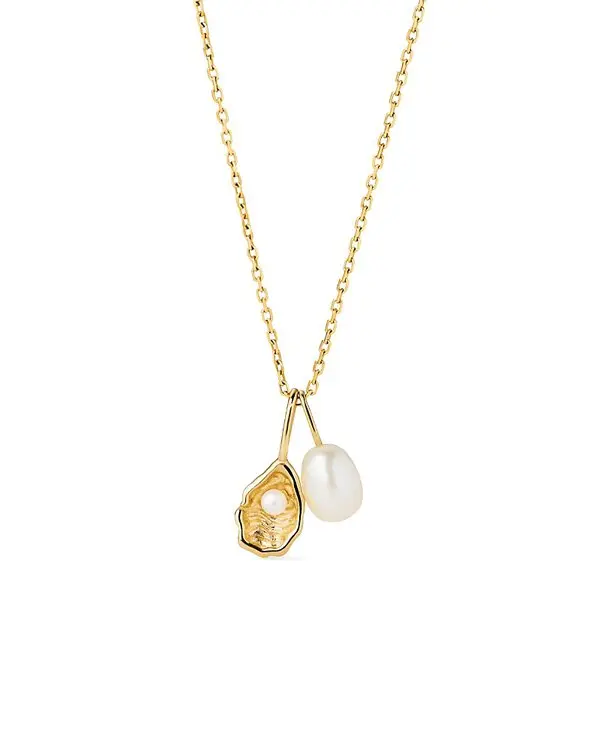ANA LUISA Solid Oyster Charm Necklace - Gold