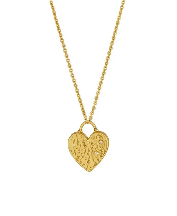 OTTOMAN HANDS Locket Heart Pendant Necklace - Gold