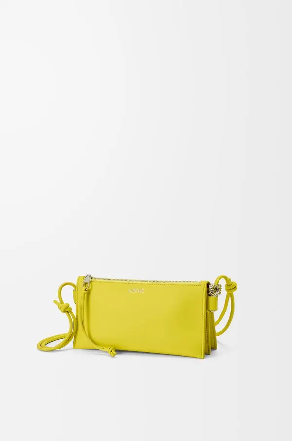 Loewe Joya Pouch In Nappa Leather Skin - Lemon
