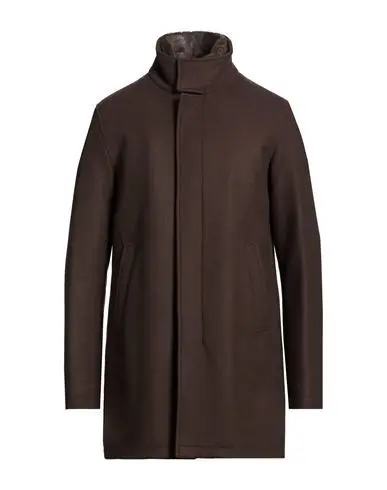 Herno Single-breasted Wool Blend Coat